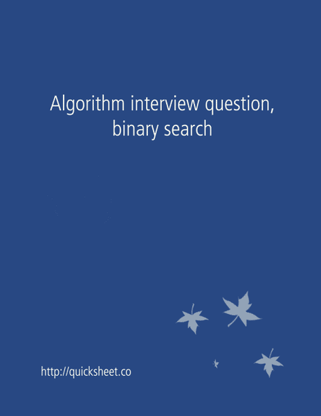 Algorithm Interview Question Binary Search Interviewsteps 3005