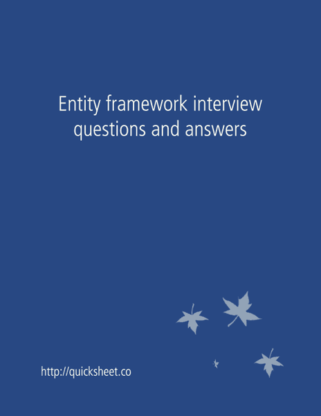 Entity framework interview questions and answers – InterviewSteps