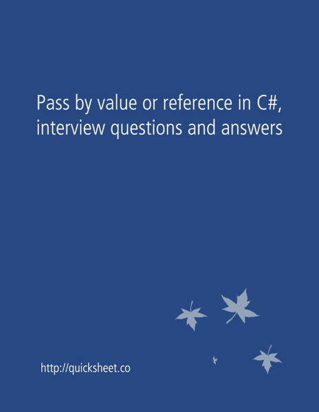 Pass By Value Or Reference In C Interview Questions And Answers Interviewsteps