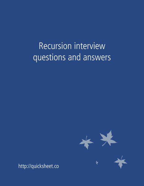 Recursion Interview Questions And Answers Interviewsteps