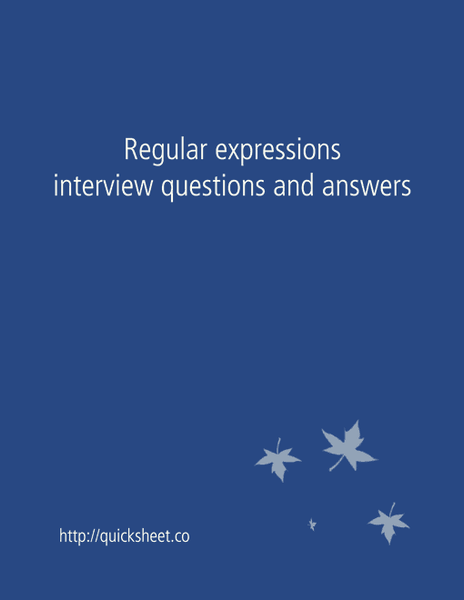 Regular Expressions Interview Questions And Answers Interviewsteps